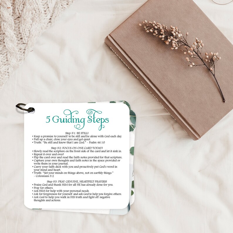 Praying Memory Verse Cards, Scripture Verse Set With Devotions on ...