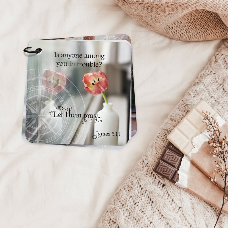 Praying Memory Verse Cards, Scripture Verse Set With Devotions on ...