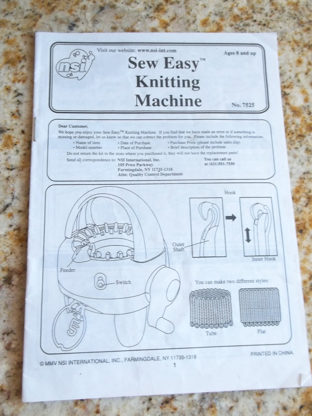 Learn How to KNIT Book Booklet Instruction MANUAL Sew Easy for Knitting ...