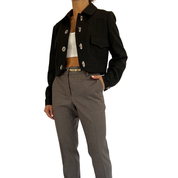 Wool Cropped Jacket - Etsy