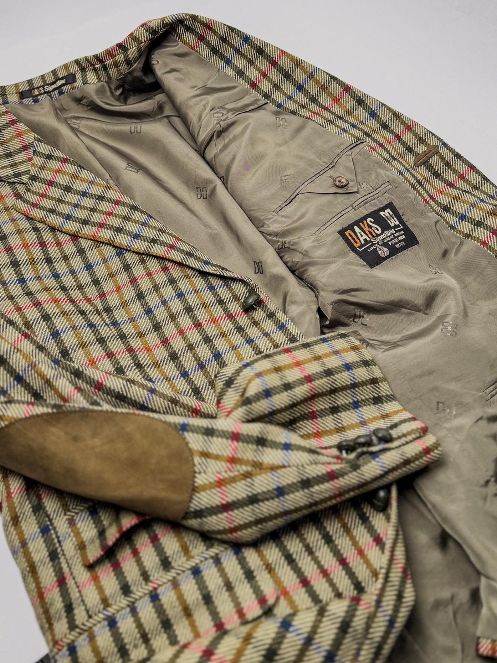 DAKS Signature Men's Khaki Green Wool Blazer, Size 106, US 44L - Etsy