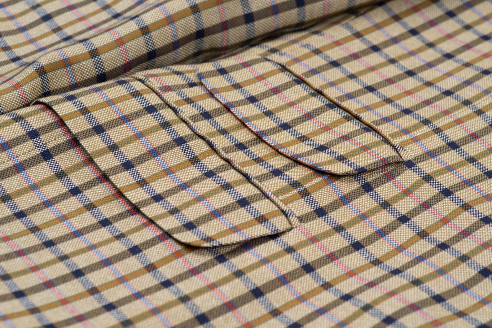 DAKS Signature Check Khaki Green Silk Wool Blazer US 44 EU - Etsy