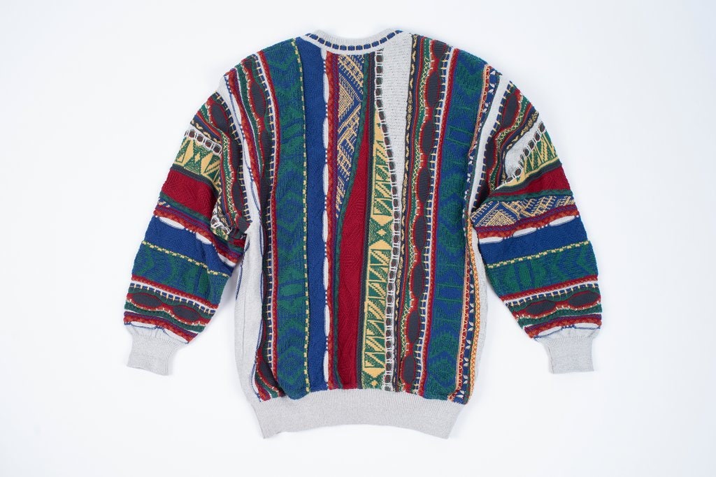 Cesare 90's Cosby Style Multicolor Cotton Sweater | Etsy