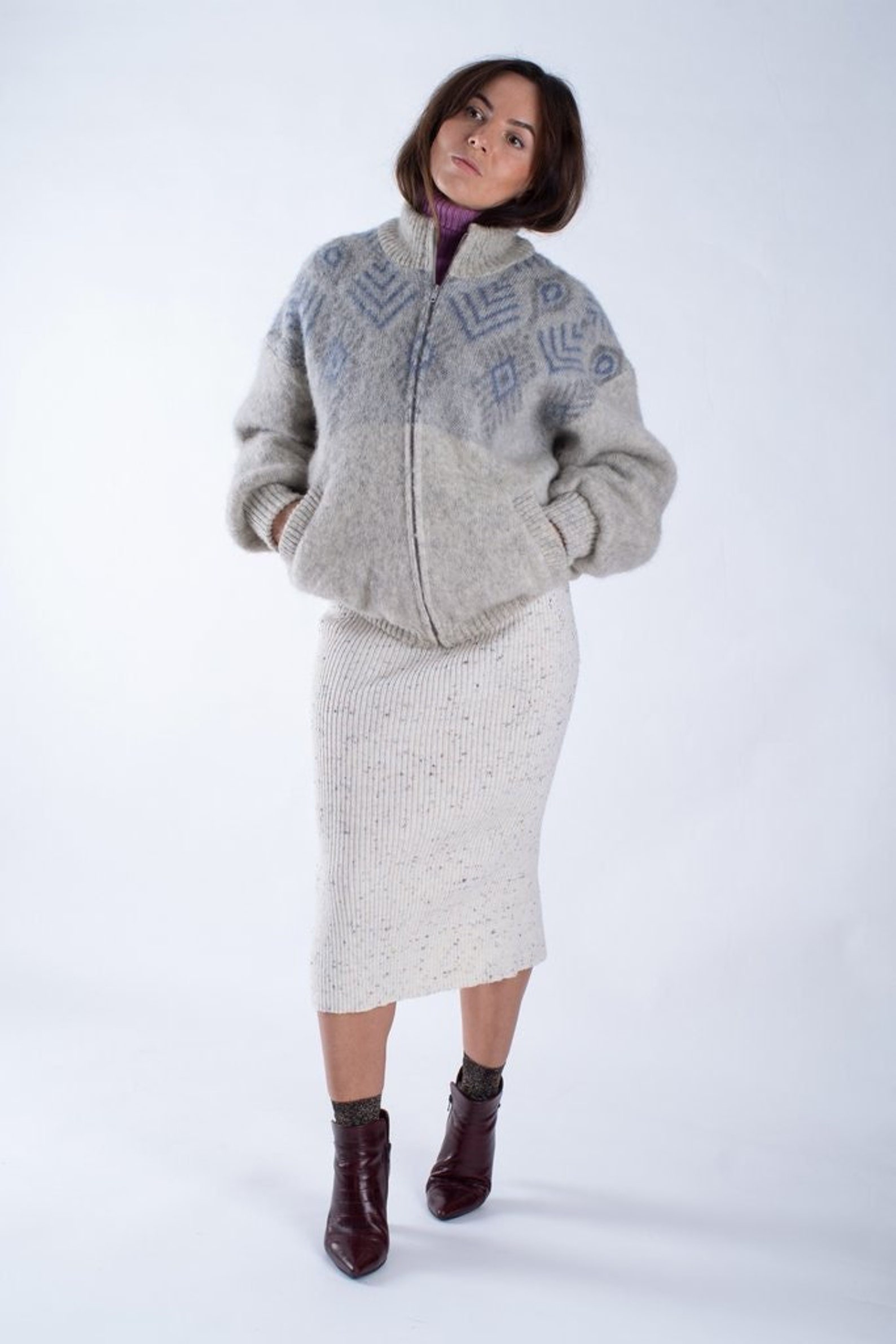 Samband of Iceland Lightweight Wool Lined Cardigan, Women's M - Etsy