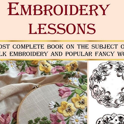 Victorian Hand Beginners Embroidery Pattern Book EMBROIDERY - Etsy