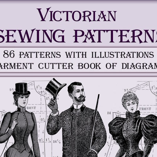 Victorian Dress Sewing Pattern Bookretro Historical Costume - Etsy