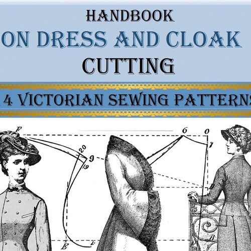 Victorian Sewing Patterns Vintage Bookdesign Dress and Cloak - Etsy