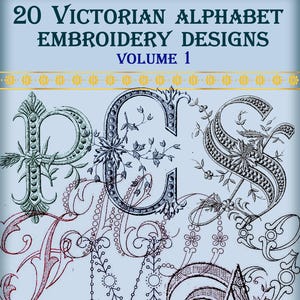 Victorian Alphabet Embroidery Designs: 20 Letter Fonts (PDF Pattern) - Etsy