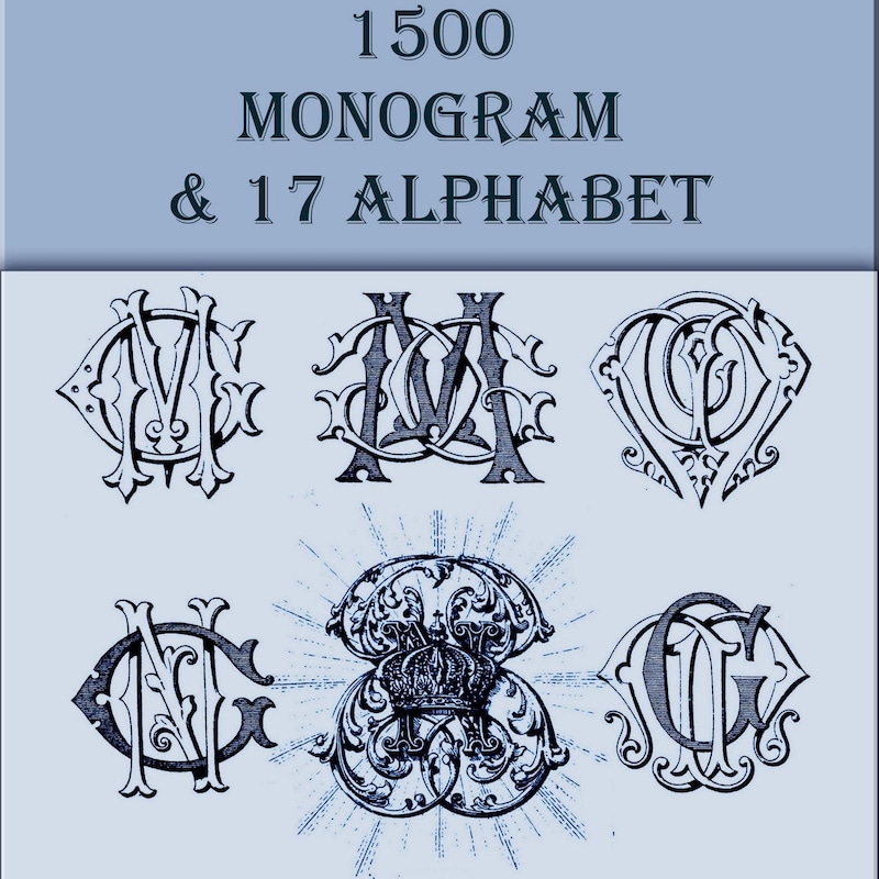 Vintage Interlocking Font - Etsy UK