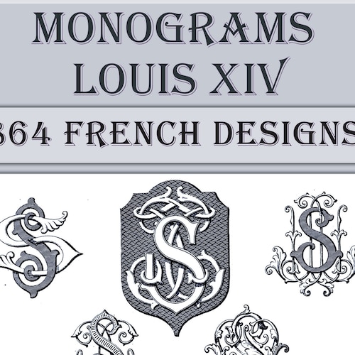 Victorian Monogram Font Louis Xivvintage Letteringalphabet - Etsy
