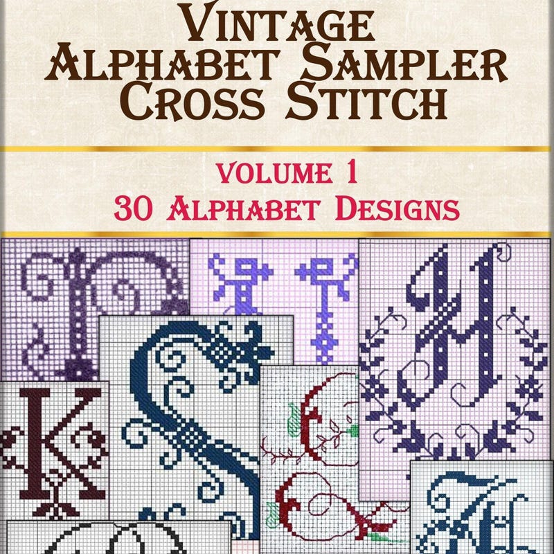 Cross Stitch Initial - Etsy