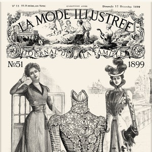 French Sewing Patterns,edwardian Dress La Mode Illustrée 1899-51 ...