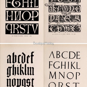 Victorian Book 150 Vintage Alphabets Patterns,scrapbook Art Alphabet ...