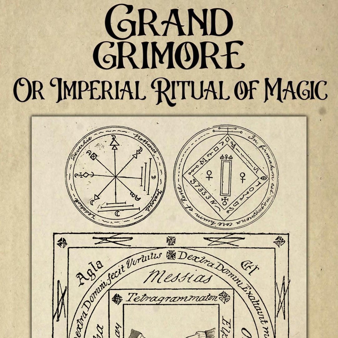 Vintage Book Grand Grimore or Imperial Ritual of Magic,pdf Download ...