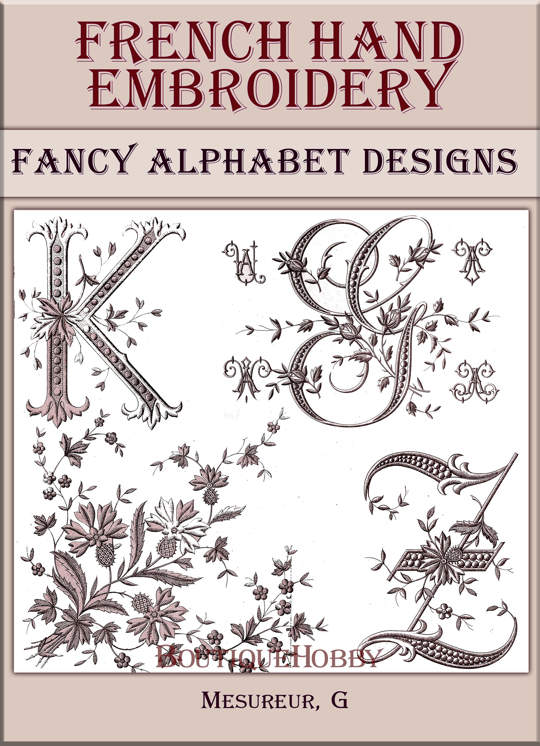 Vintage Embroidery Alphabetlogo Designsprintable Lettering - Etsy