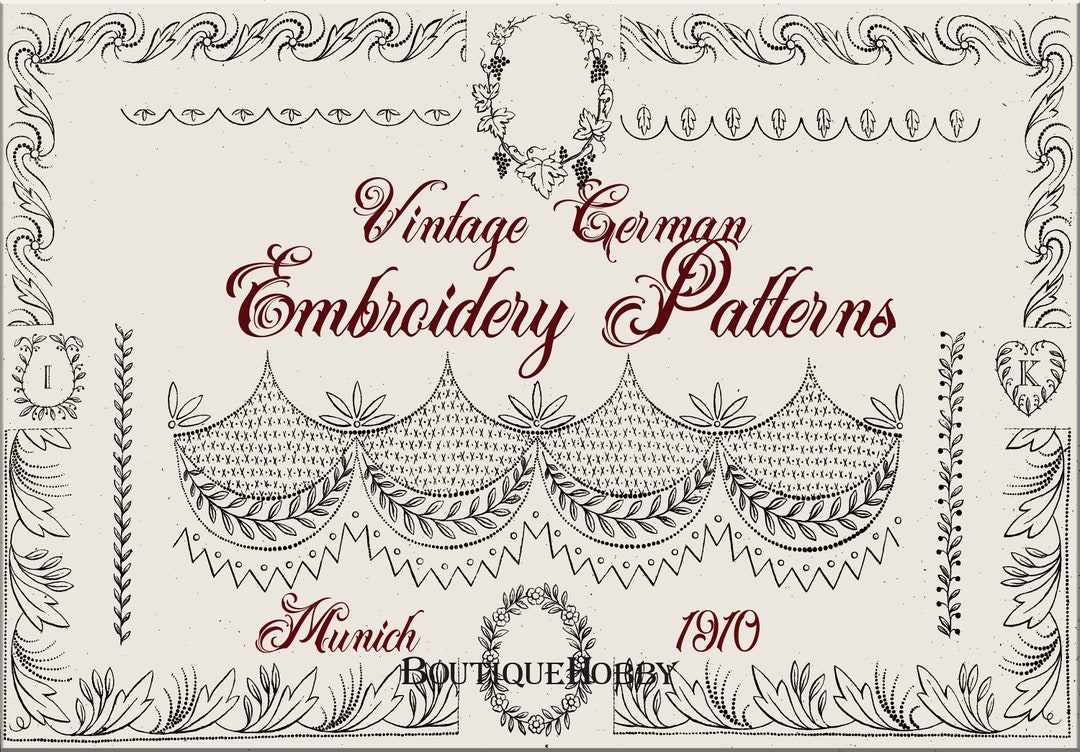 German Hand Embroidery Designs Pattern Book ,vintage Patterns - Etsy