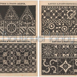 Italian Renaissance Embroidery Patterns Lace Book,vintage Patterns-2 - Etsy