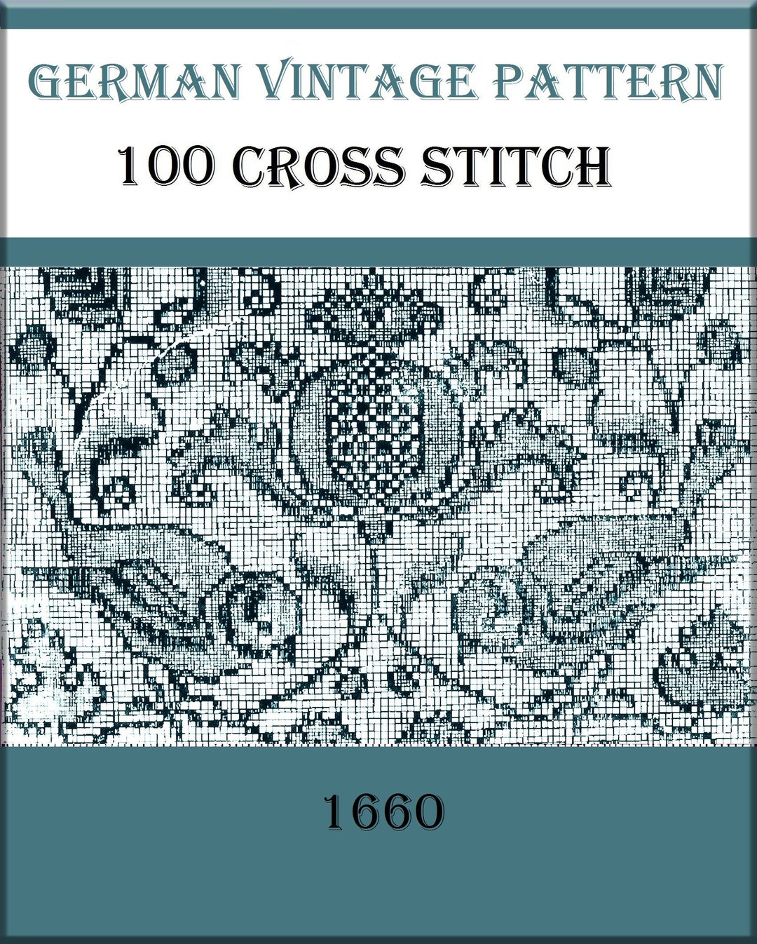 German Vintage Cross Stitch Patterns Book-3,antique Digital Embroidery ...