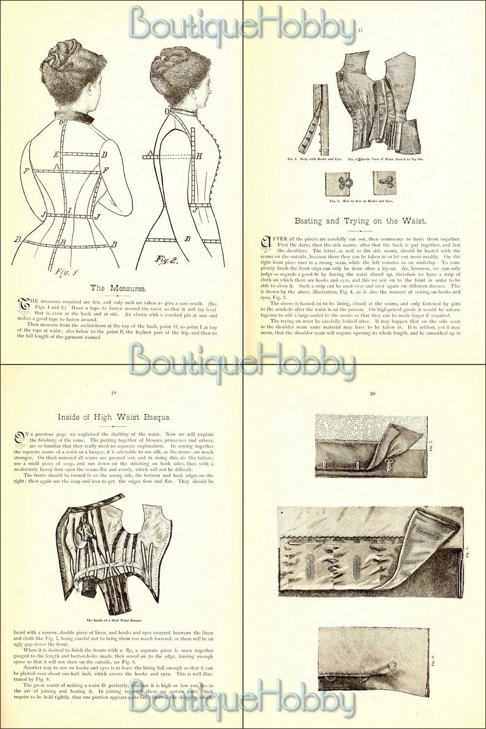 Vintage Victorian Sewing Dress Patterns,pattern Drafting Victorian ...