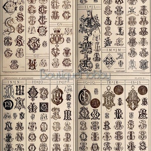Monograms Vintage Books,embroidery Font,old Books ENCYCLOPEDIA OF 2000 ...