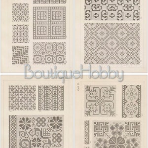 German Vintage Cross Stitch Patterns Book-2,antique Digital Embroidery ...