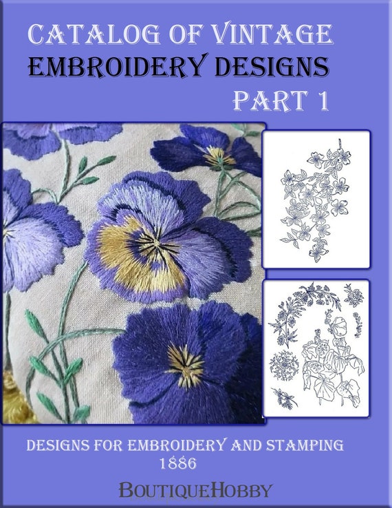 Vintage Victorian Hand Art Embroidery Motifs Pdf 500 Pattern | Etsy