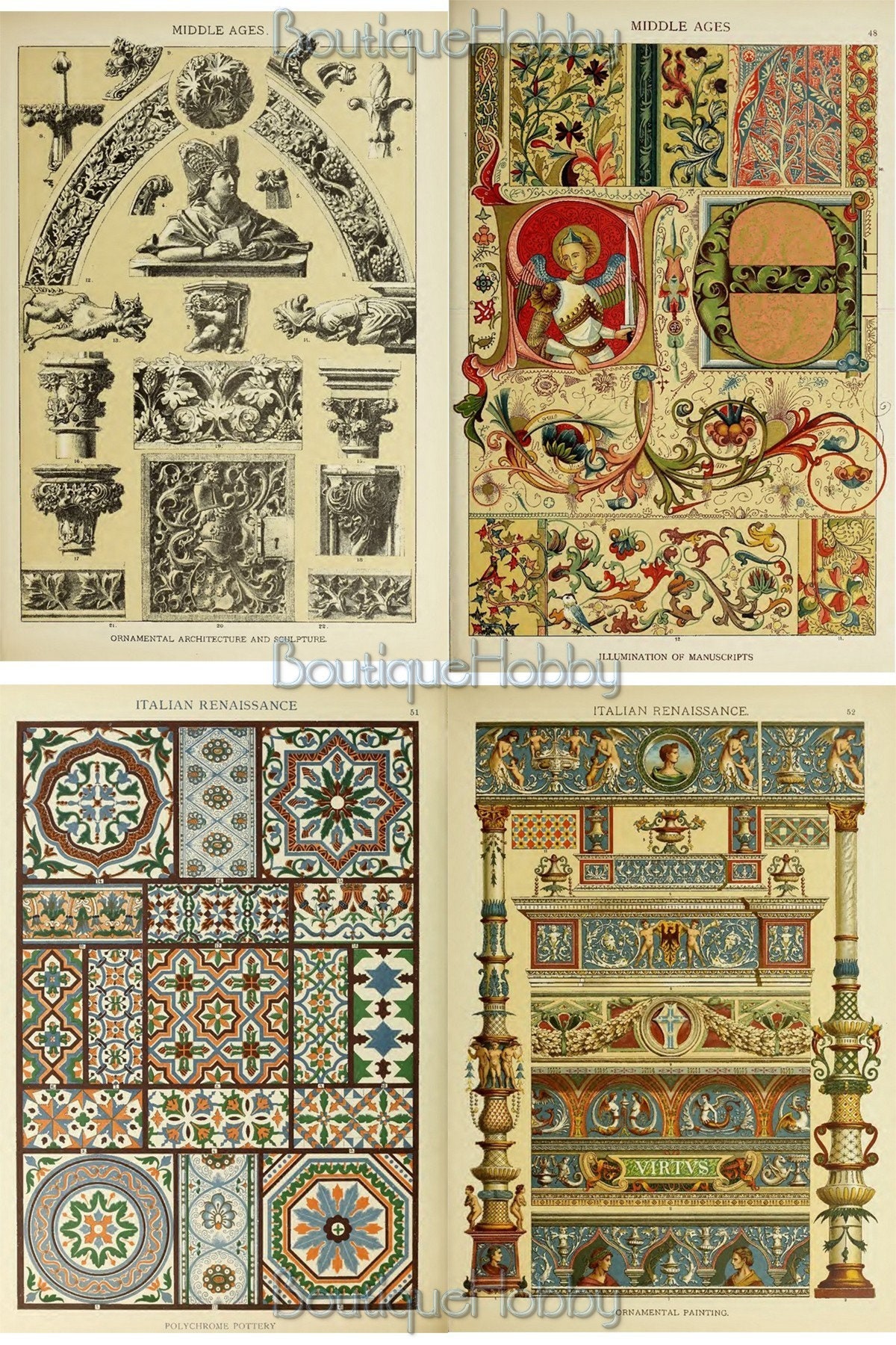 Ornamental Artvintage Illustrationhistoric Styles of - Etsy