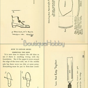 How to Repair Shoes,crafting Books,hand Made Antique Shoes,shoe Making ...