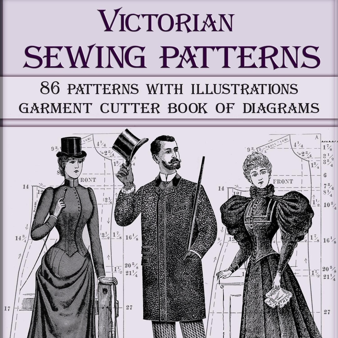 Victorian Historical Pattern Dress,costume Patterns,antique Rare Book ...