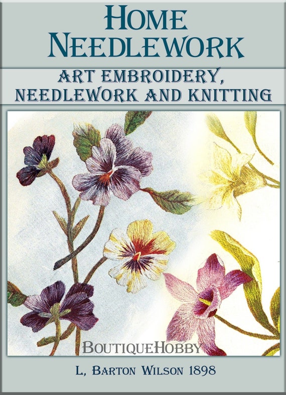 Victorian Hand Embroidery Designs Patterns Bookvintage - Etsy