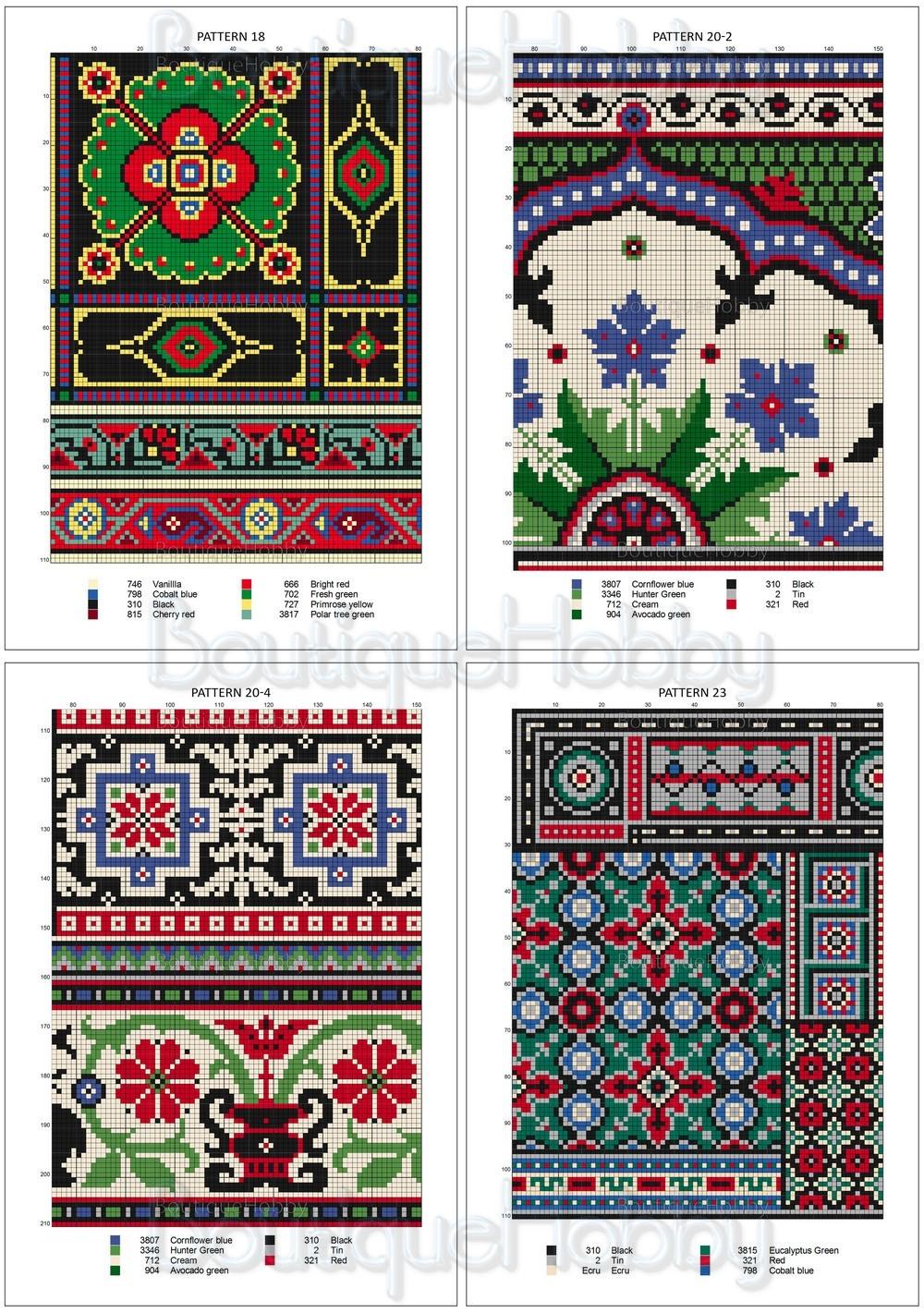 German Vintage Cross Stitch Patterns Book Friedrich Fischbach,digital ...