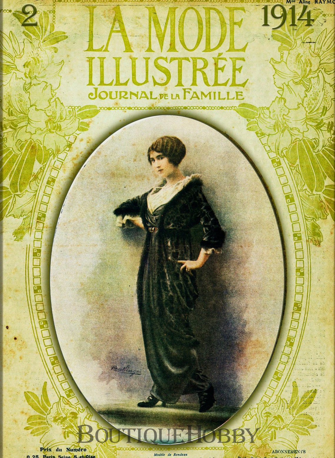 French Sewing Patternsedwardian Dressla Mode Illustrée - Etsy