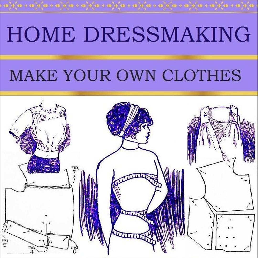 Edwardian Retro Dress Sewing Patterns,home Dressmaking, Vintage Sewing ...