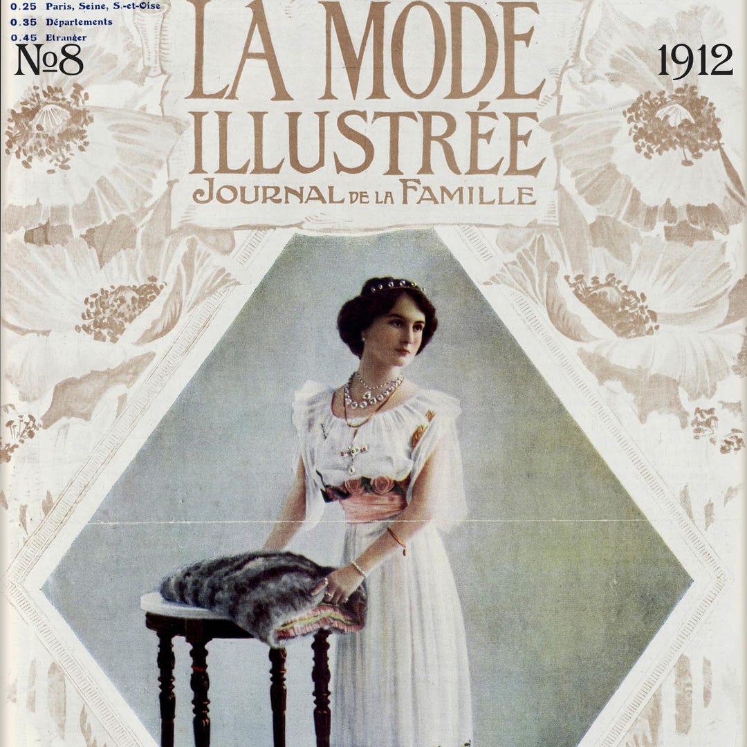 French Sewing Patterns,edwardian Dress,la Mode Illustrée 8-1912 ...