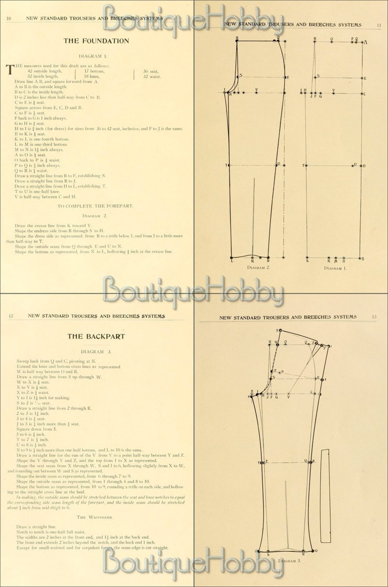 Vintage Trouser Mens Sewing Patternsmens Garmentsnew - Etsy