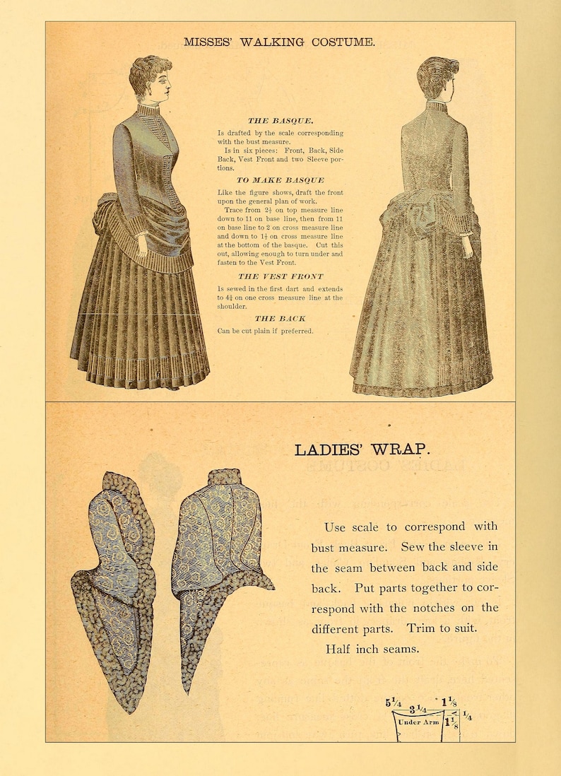 Victorian Costume Sewing Patterns 59 Vintage Designs - Etsy