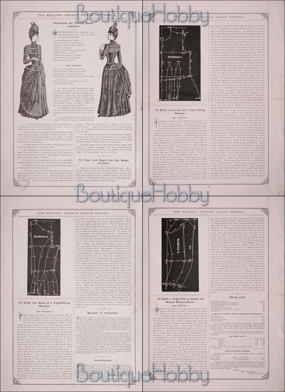 Victorian Historical Costume Patternsdress Patternfrench - Etsy
