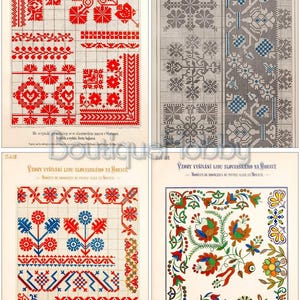 Vintage Embroidery Samples,cross Stitch Pattern Book,czech Needlework ...