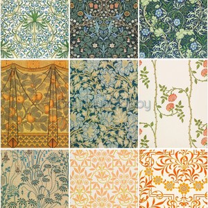 Vintage Digital Wallpaper Printable Paper, Background Set-3, 8.5"x 11 ...