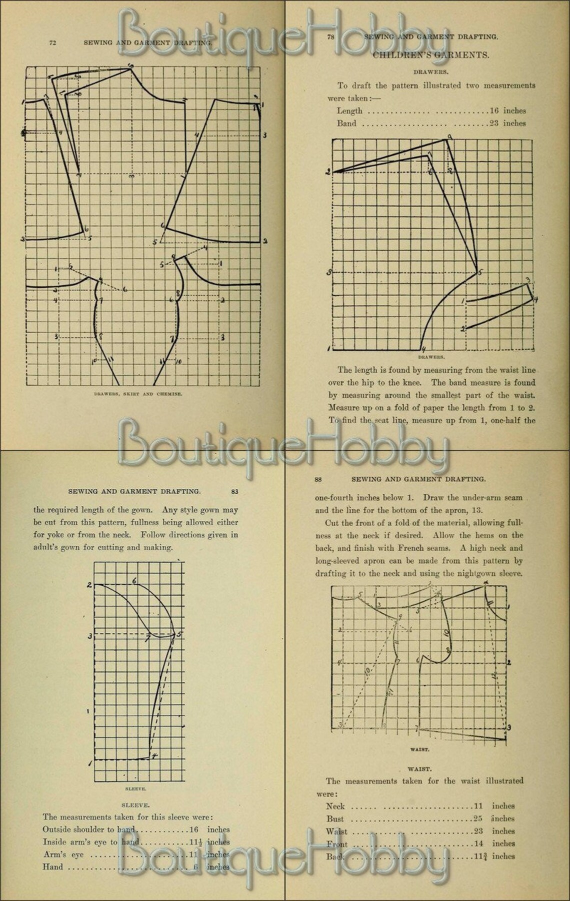 Vintage Dressmaking Guide Booksewing and Garment Drafting - Etsy