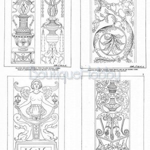 Historical Design Elements,vintage Italian Ornaments Tutorial,embossed ...
