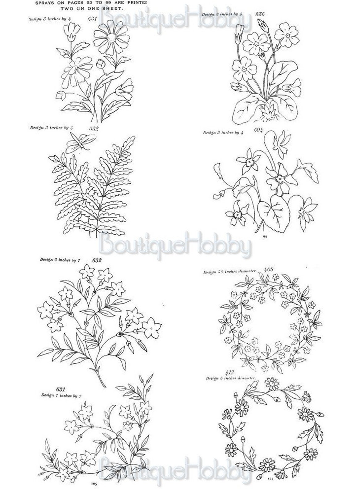 Hand victorian Embroidery Designs old Books PDF book 500 | Etsy