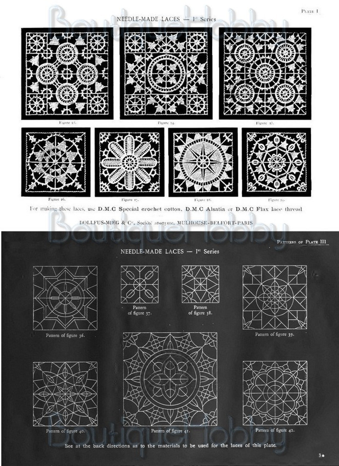 Vintage Needlework Designpatterns Hand Made Lacediy - Etsy