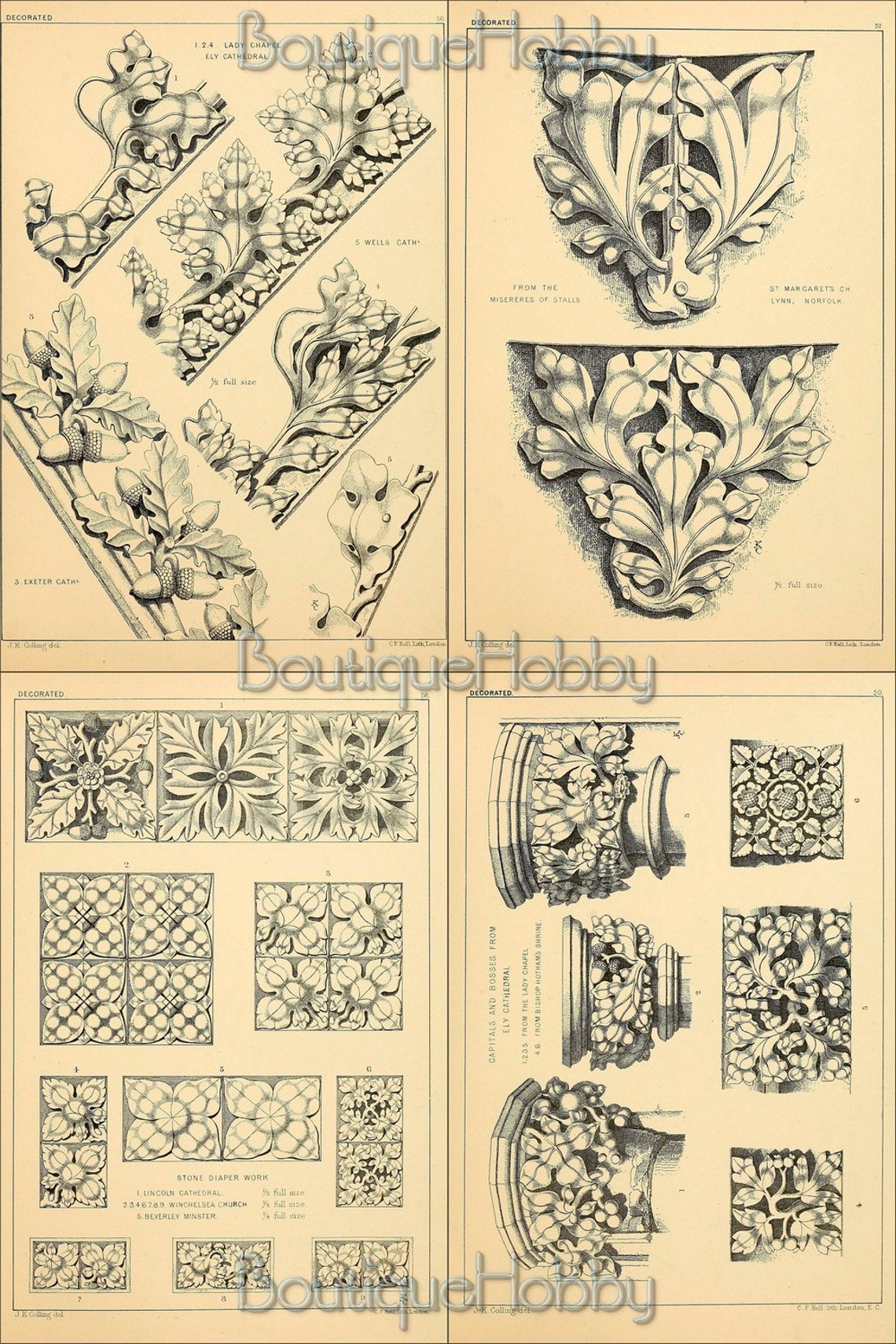 Ornamental Design Elementsdetailed Drawingornament - Etsy