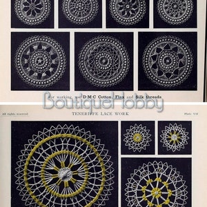 Vintage Tutorial Needlework,lace Making Patterns Books,teneriffe Lace ...