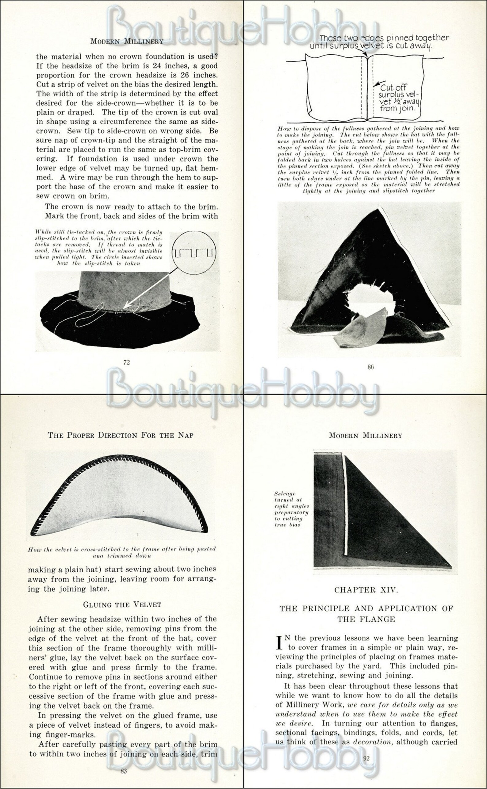 Art of Millinery,how to Make Hats,instruction Vintage Millinery ...