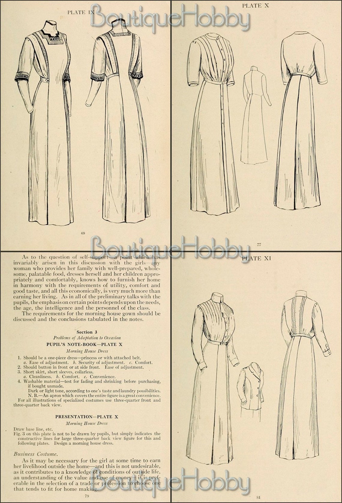 Design Edwardian Vintage Dresspattern Drafting Edwardian Era | Etsy