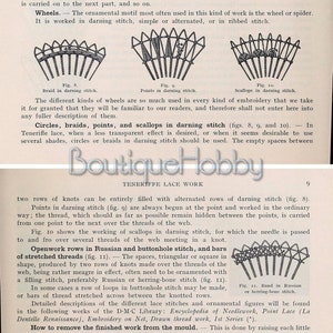 Vintage Tutorial Needlework,lace Making Patterns Books,teneriffe Lace ...