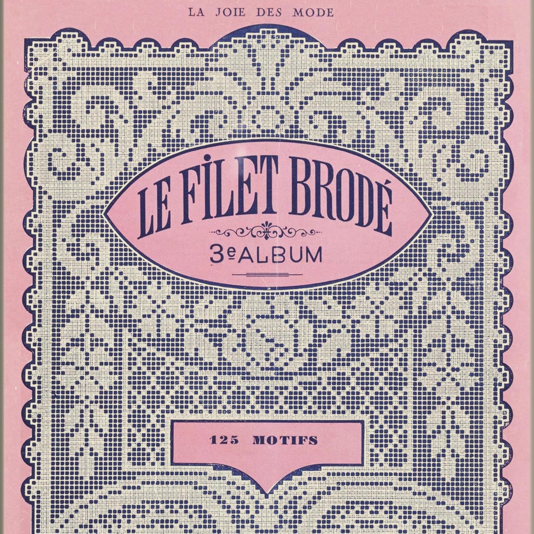 French Filet Crochet Collection Pattern 1931,vintage Designs ...