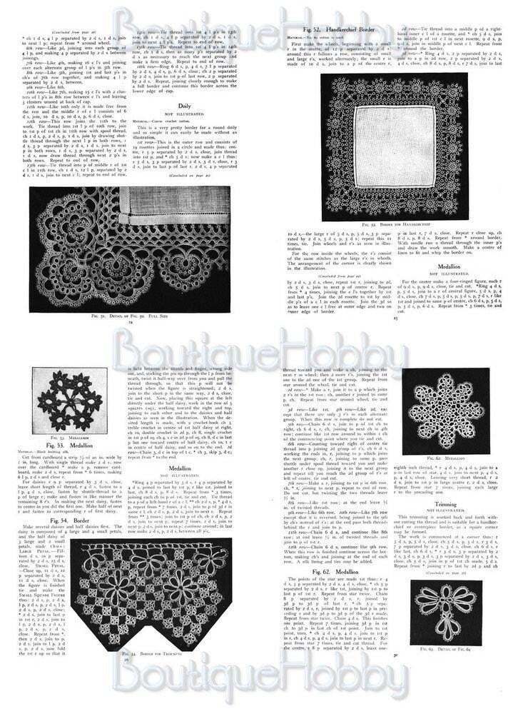 Vintage Tatting Hand Made Lace Patternsneedlework Pdf Book - Etsy